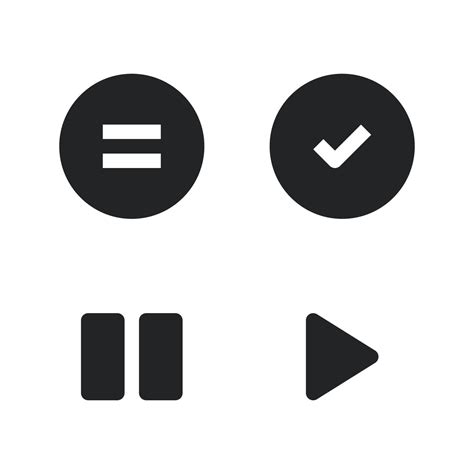 User Interface Icons Set Amount Checklist Stop Play Perfect For Website Mobile App App