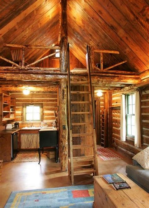 Pin By The Rustic Furniture Store On Rustic Cabins Cabin Loft Small Log Cabin Cabin Interior