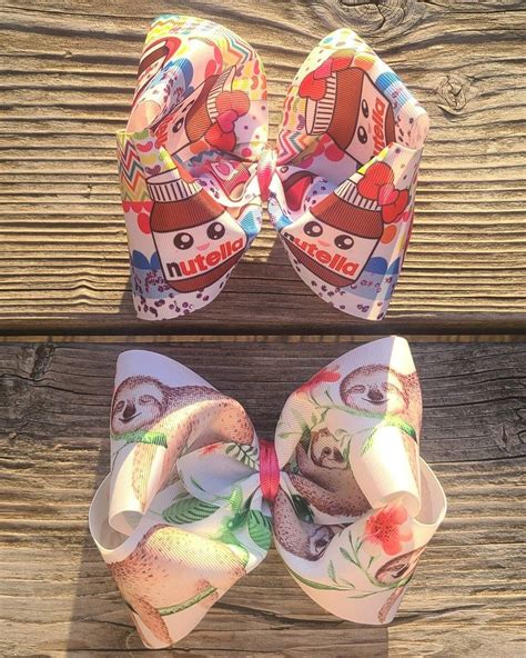 Sloth Bow Nutella Bow Sloth Jojo Bow Extra Large Bow Sloth Etsy