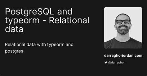 postgresql and typeorm relational data