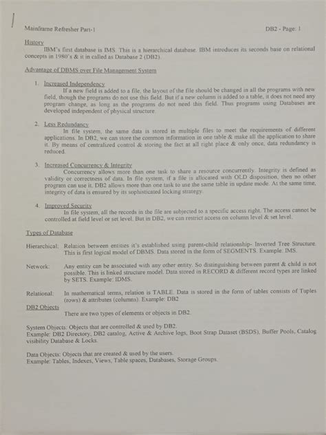 Mainframe Db2 Refresher Pdf