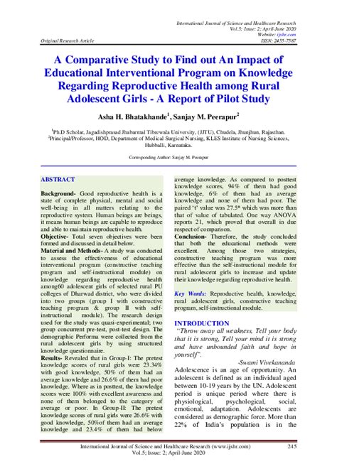 Pdf A Comparative Study To Find Out An Impact Of Educational