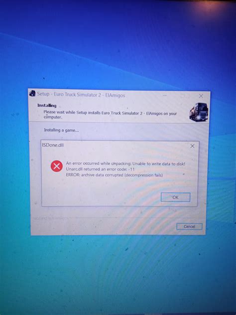 how to fix isdone dll and unarc dll errors please i download from