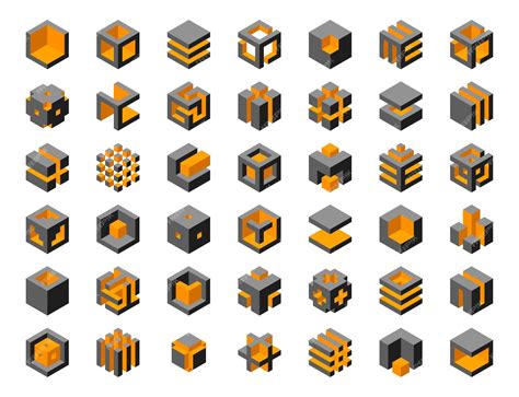 Premium Vector Cube Logo Vector Design Cubes 3d Set Template Graphic Elements
