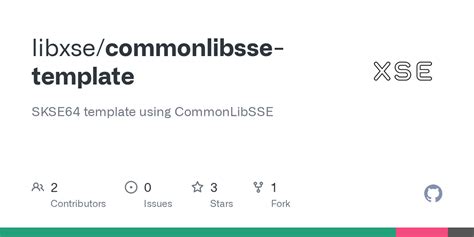 Github Libxse Commonlibsse Template Skse64 Template Using Commonlibsse