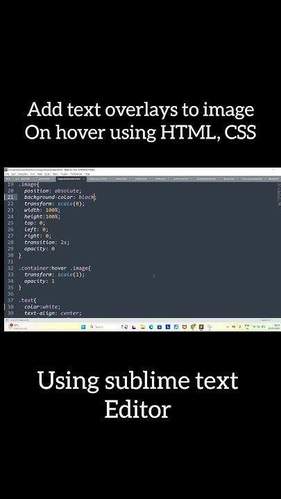 Add Text Overlays To Images On Hover With Html And Css Shorts Coding