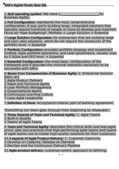 Safe Agilist Exam Questions And Answers 2022 2023 Safe 5 Agilist Practice Exam Questions And