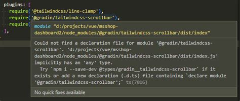 Missing Declaration Files Issue Gradints Tailwindcss Scrollbar Github