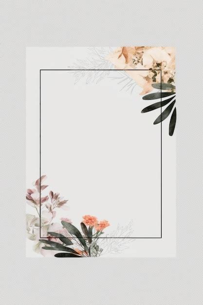 Premium Ai Image Save The Date Frame Of Flowers Middle Empty Copy Space