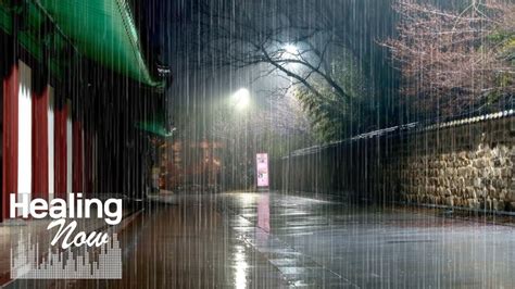 잠들지 못한 밤에 듣기 좋은 빗소리 문 닫힌 유적지 주변 밤풍경과 불면증극복 백색소음 Asmr Youtube