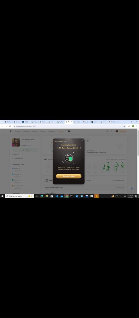 Tahreem Rasheed On Linkedin Leetcode Problemsolving Milestone