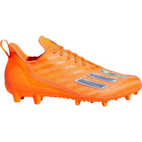 Adidas Mens Adizero Big Mood Football Cleats Orange And Silver Each