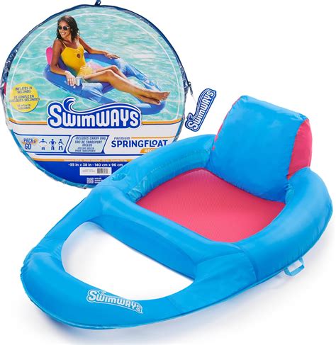 Swimways Spring Float Recliner Fast Inflating Adult Pool