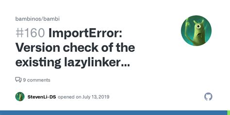 importerror version check of the existing lazylinker compiled file · issue 160 · bambinos