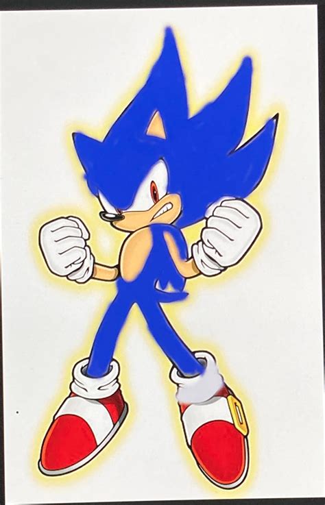 Super Blue Sonic Render By Shadowxcode On Deviantart