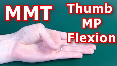 Manual Muscle Testing Mmt Thumb Mp Flexion Youtube