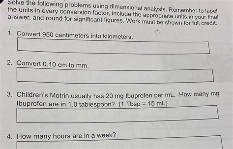 [answered] Solve The Following Problems Using Dimensional Analysis Kunduz