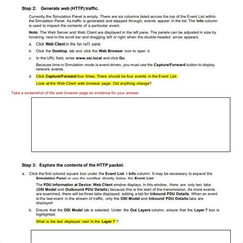 Solved Packet Tracer Investigating The Tcp Ip And Osi Models In Action 1 Answer