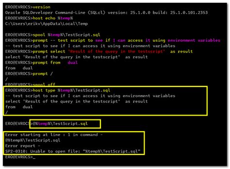 Cant Run A Sql Script Using Environment Variable Anymore 251