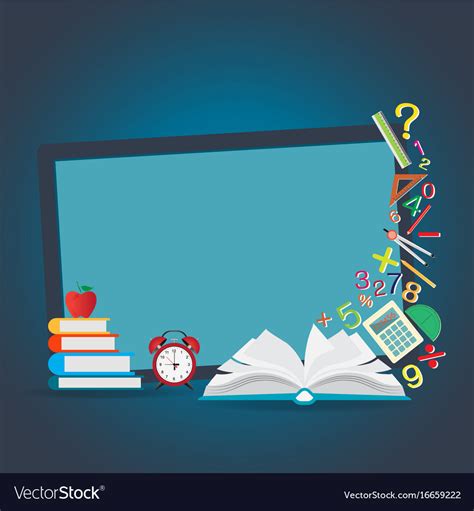 Mathematics Design Background With Open Book Vector Image