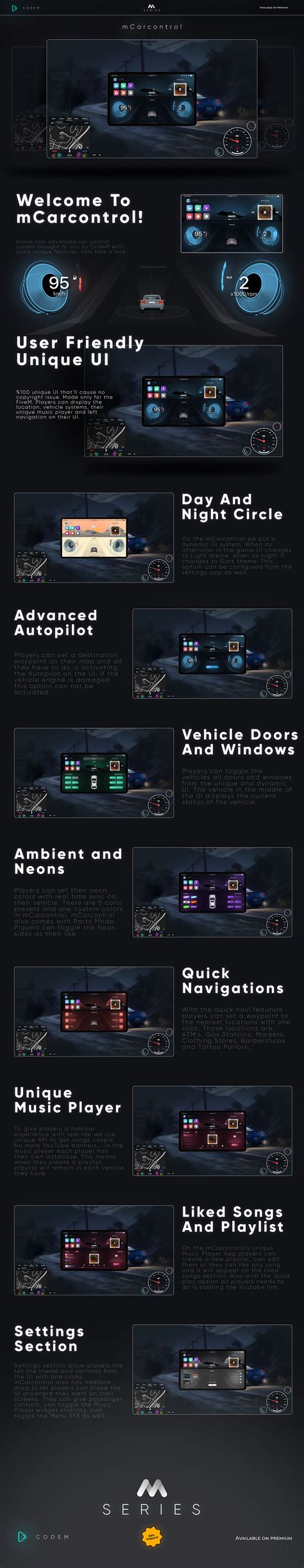 Codem Mcarcantrol Fivem Ragemp Gtav Ui Ux Behance