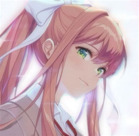 Monika Pfp Ddlc Literature Club Drawings Profile Picture