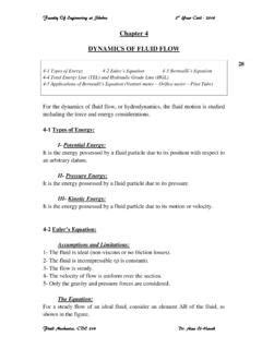 Chapter 4 DYNAMICS OF FLUID FLOW Chapter 4 Dynamics Of Fluid Flow Pdf PDF4PRO