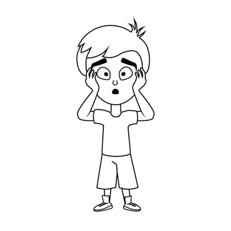 Premium Vector Afraid Guy