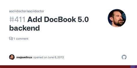 Add DocBook Backend Issue Asciidoctor Asciidoctor GitHub