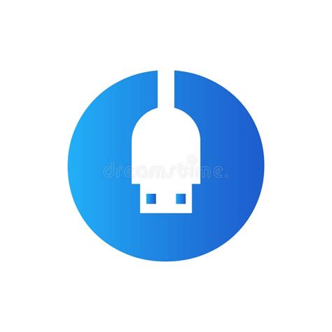 Initial Letter O Usb Symbol Design Computer Connection Usb Cable Icon Vector Stock Vector