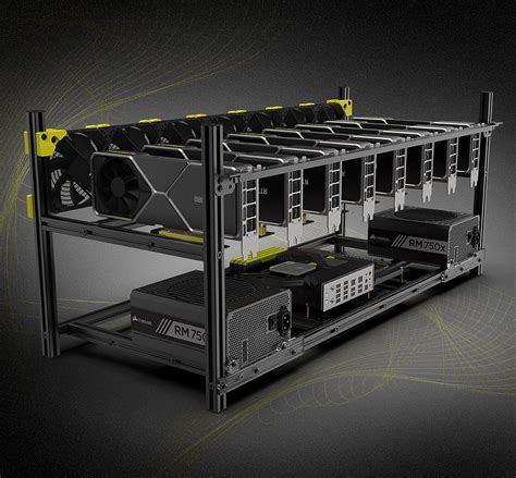 Buy Bbaiy 8 12gpu Mining Case Aluminum Stackable Mining Rig Open Air Frame Holder Case With Fan