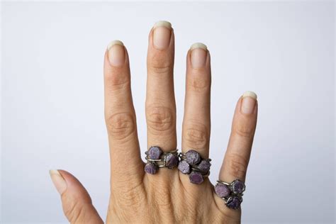 RAW Ruby Stacking Ring Real Ruby Jewelry Natural Ruby Ring Etsy