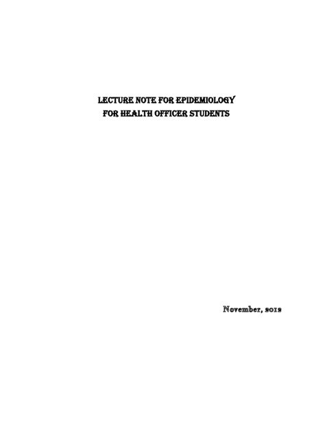 E1 Epidemiology Pdf Infection Epidemiology