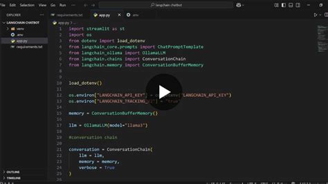 Ai Langchain Ollama Llama3 Python Streamlit Chatbot Aiprojects Muneeba Omar