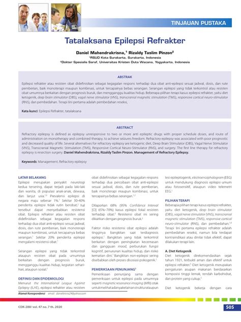 Tatalaksana Epilepsi Refrakter Pdf