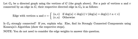 Solved Let Gd Be A Directed Graph Using The Vertices Of G Chegg