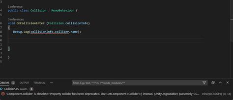 I Have Problem With Collision Dim New At Unity And Trying To Make