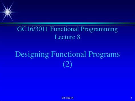 Ppt Gc Functional Programming Lecture Designing Functional