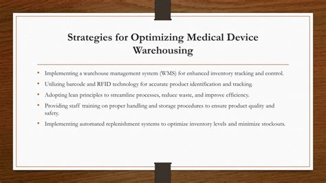 Ppt How To Optimize Medical Device Warehousing For Better Supply