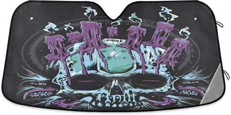 Skull Terrifying Windshield Visor Can Folding Visor To