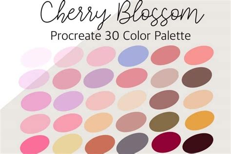 Cherry Blossom Procreate Color Palette Brush Galaxy