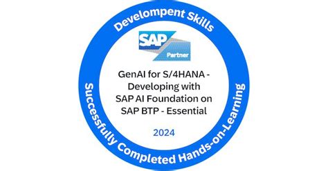 Sai Nithesh Gajula On Linkedin Development Skills 2024 Genai For S4hana Developing With