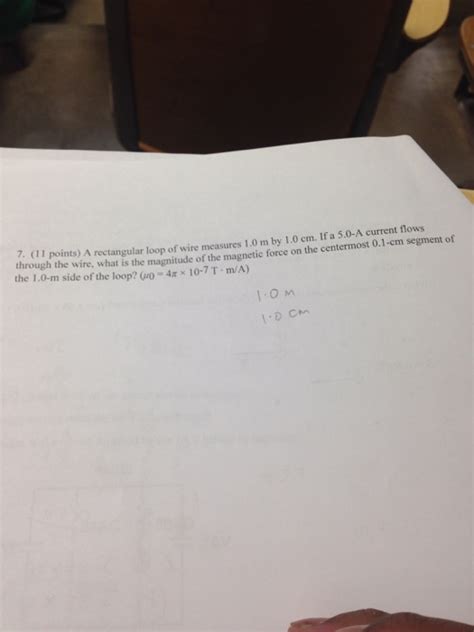 solved a rectangular loop of wire measures 1 0 m by l 0cm