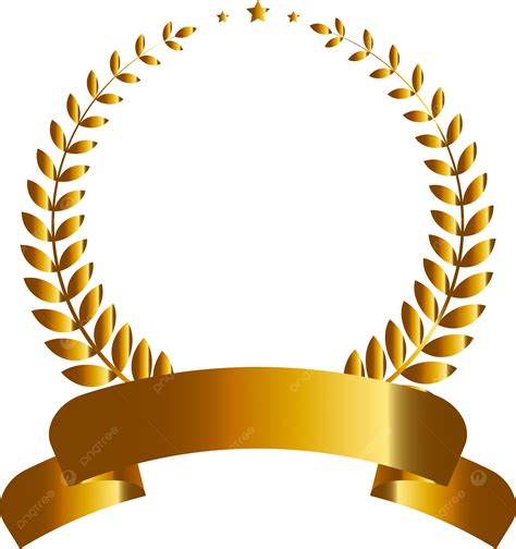 골드 색상의 리본이 있는 월계관 벡터 자격증 승리 화환 Png 일러스트 및 벡터 에 대한 무료 다운로드 Pngtree