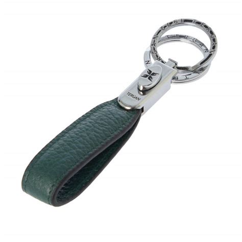 Тъмнозелен кожен ключодържател Онлайн магазин Tergan Bg Портфейли чанти и колани от