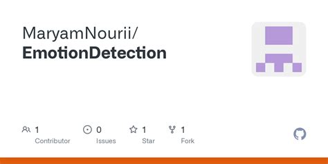 github maryamnourii emotiondetection