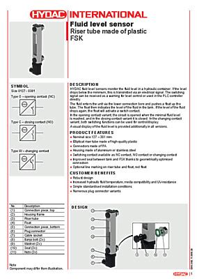Fluid Level Sensor FSK HYDAC