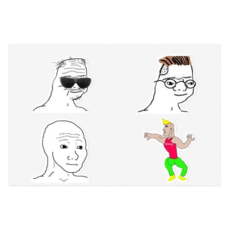 Wojak Boomer Zoomer And Chad Crypto Meme Sticker Sheets 4 In 1