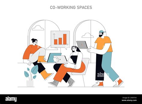 Shared Co Working Spaces Stock Vector Images Alamy