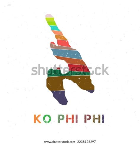 Ko Phi Phi Map Design Shape Stock Vector Royalty Free 2238126297 Shutterstock